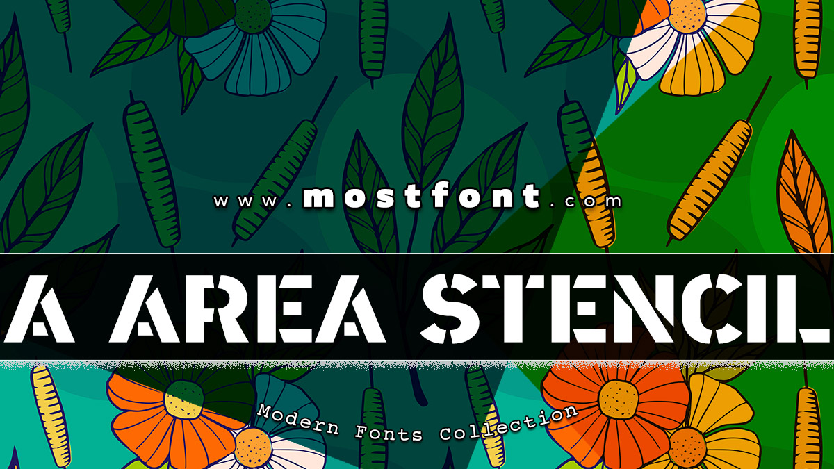 AAreaStencil Font by wep | mostfont.com