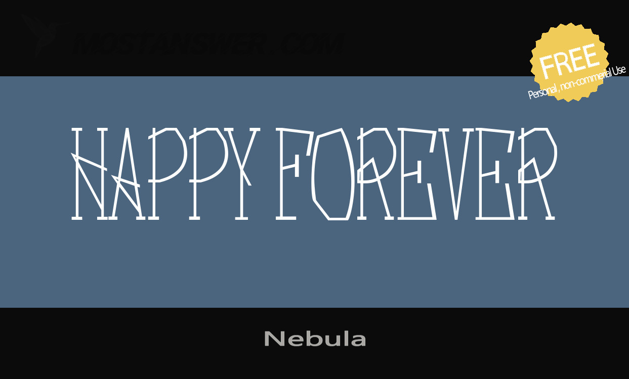 Nebula Regular Font by Bonez Designz | mostfont.com