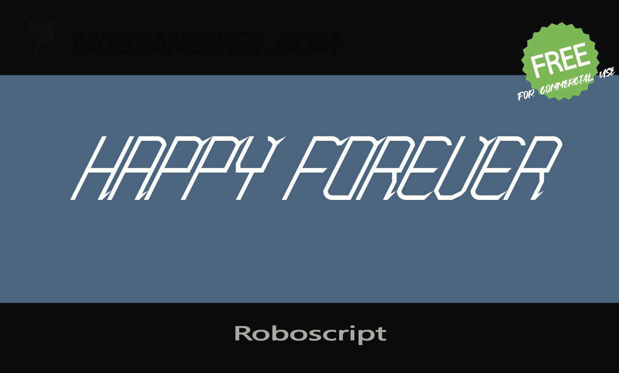 Roboscript Font by softhunterdevil | mostfont.com