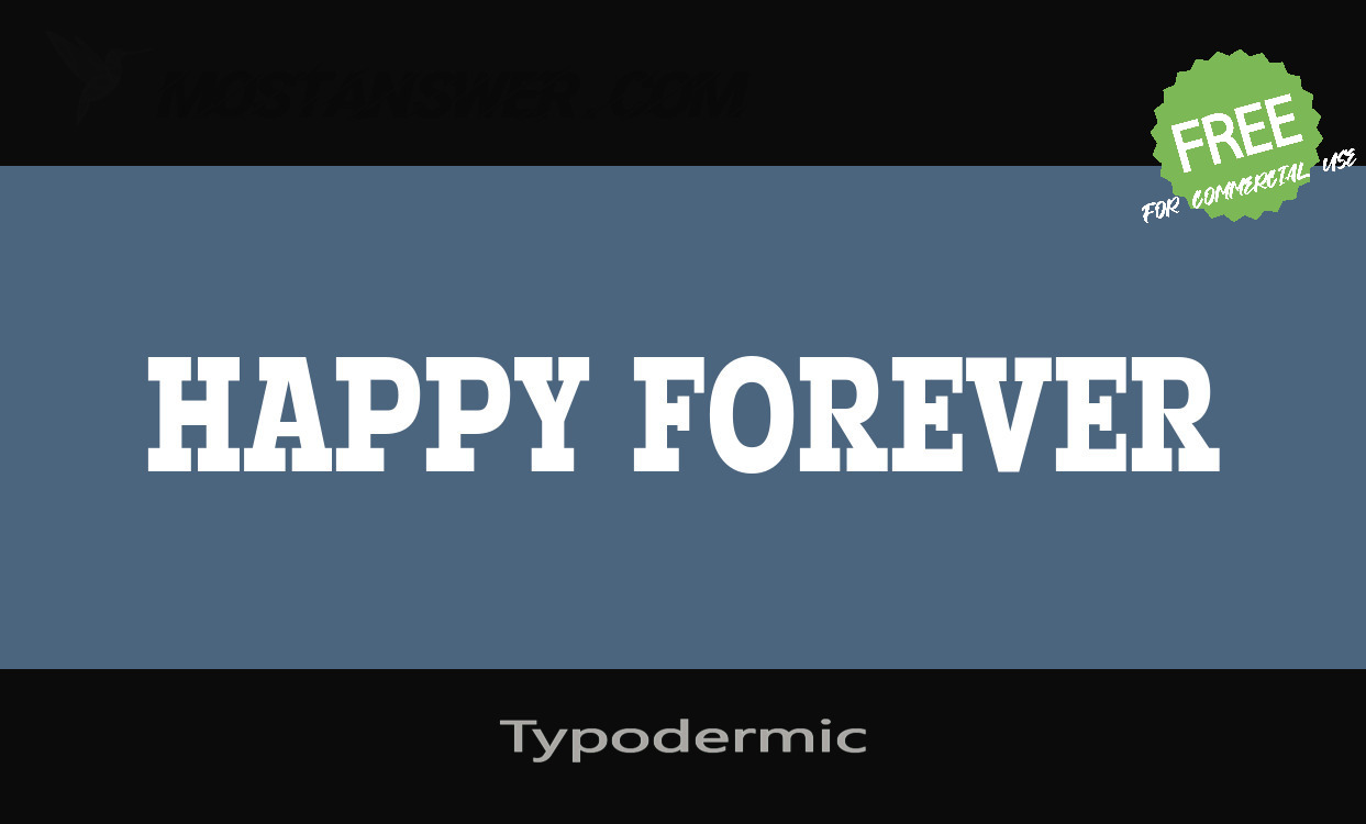 Typodermic Font by Typodermic Fonts | mostfont.com