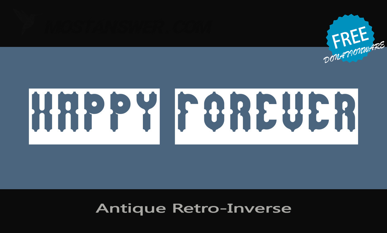 Antique Retro Inverse Font by weknow | mostfont.com