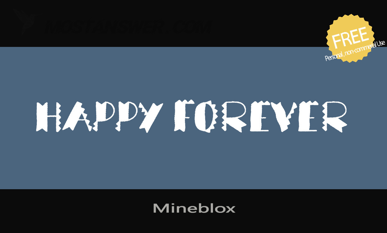 Mineblox Font by Jonathan S. Harris | mostfont.com