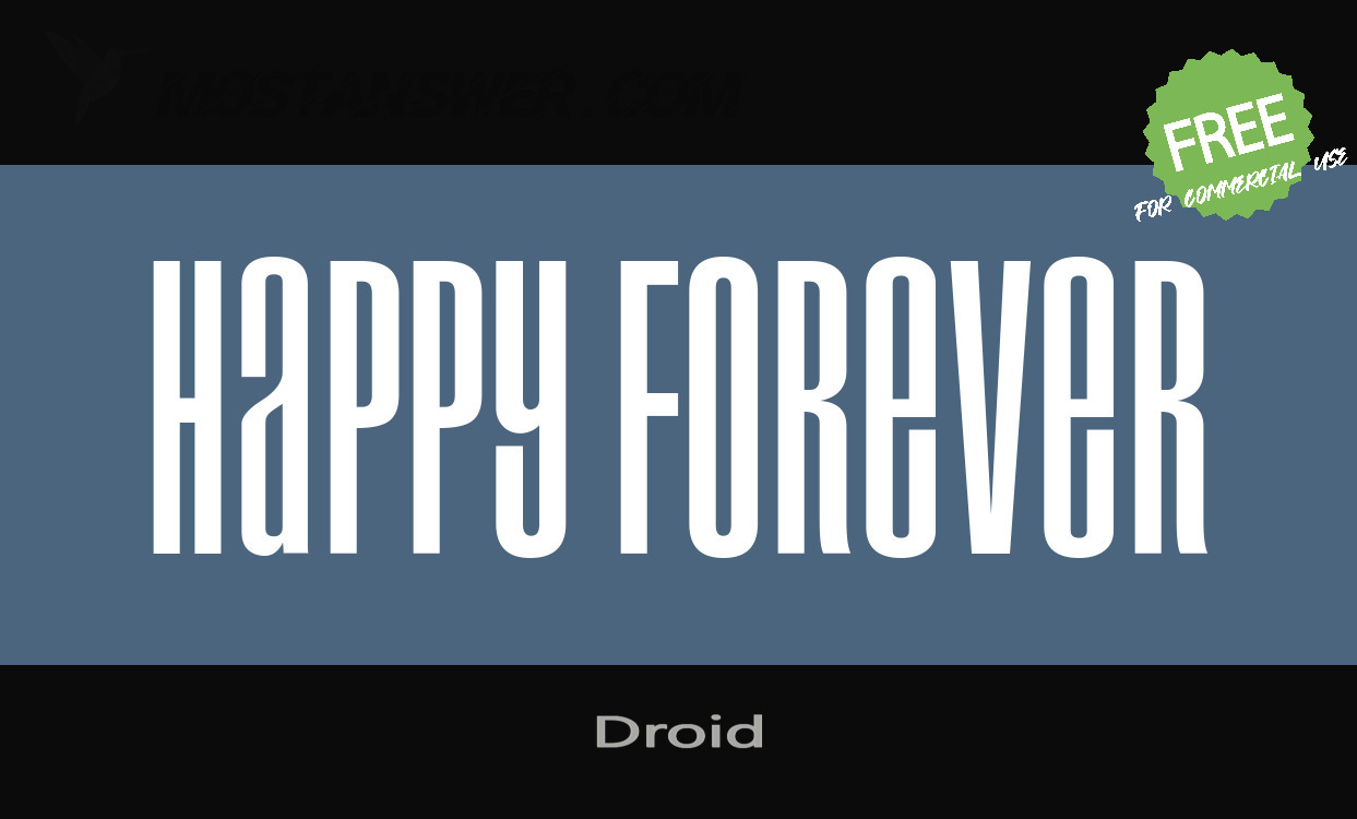 Droid Font by Typodermic Fonts | mostfont.com