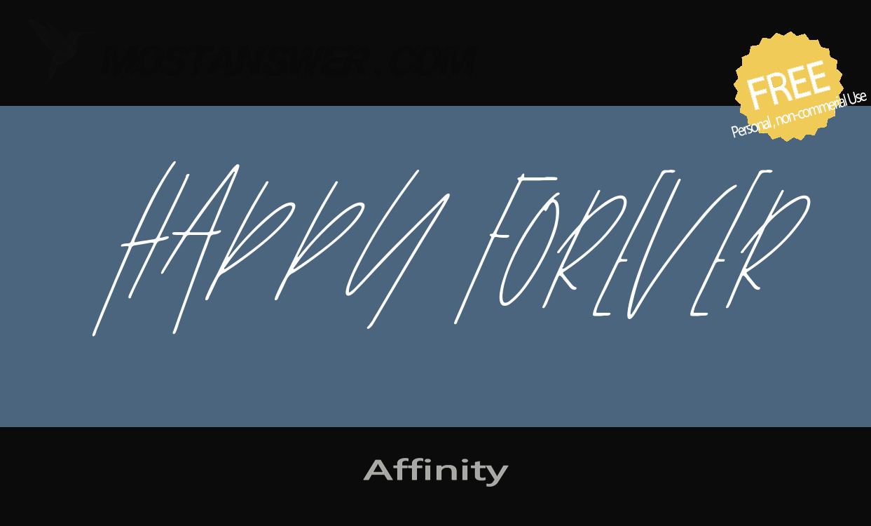 Affinity All Caps Italic Font by Amanda Cavalier | mostfont.com