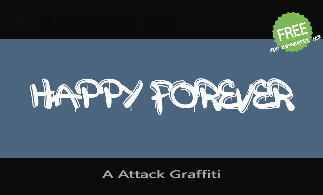 AAttackGraffiti Font by wep | mostfont.com