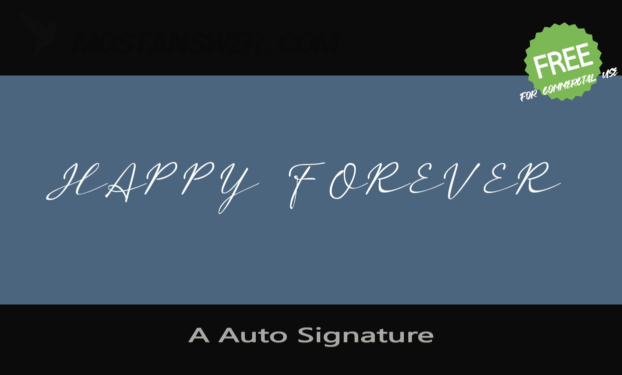 AAutoSignature Font by wep | mostfont.com