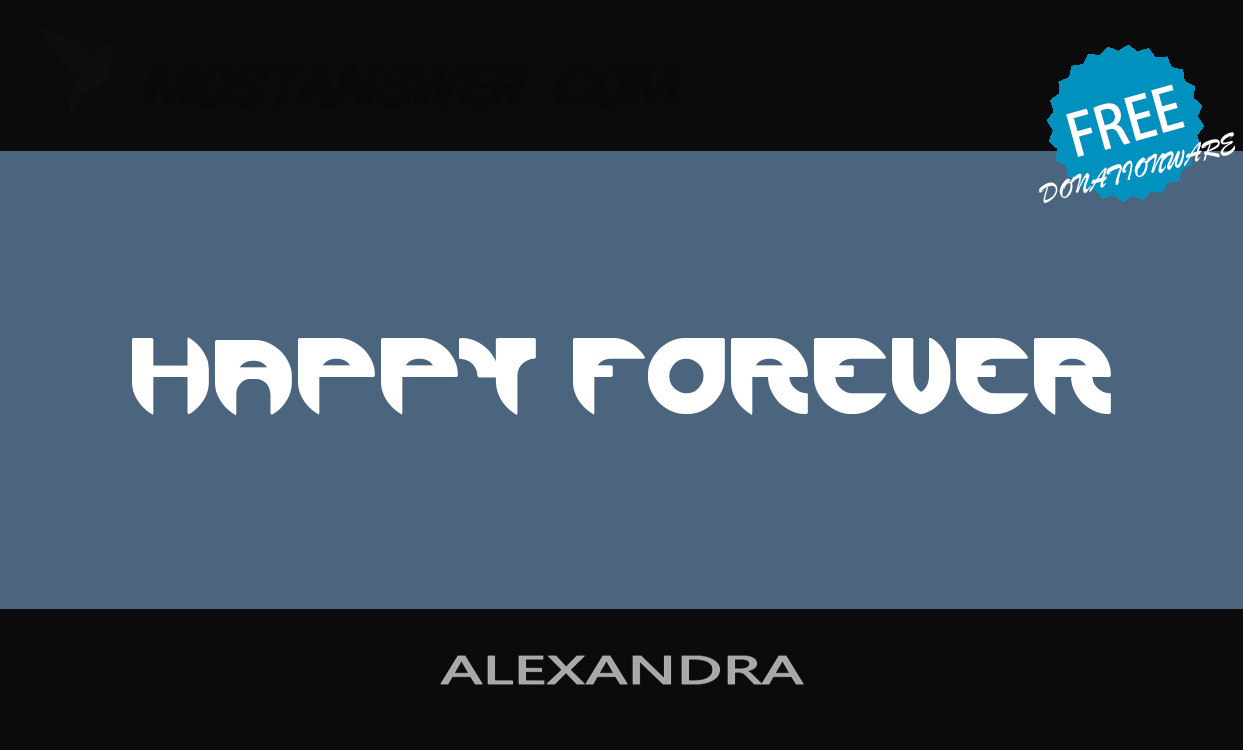 ALEXANDRA Font Typographic Design | mostfont.com