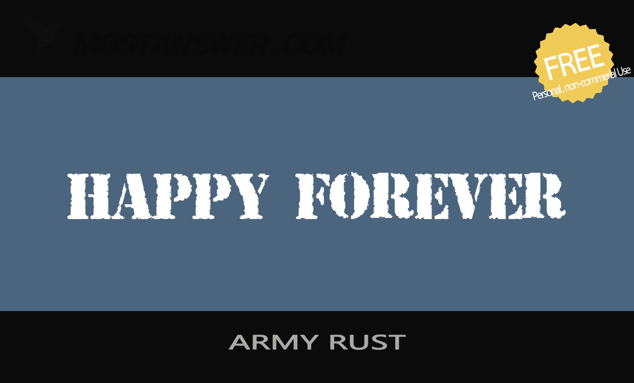 ARMY RUST Font by Jayde Garrow | mostfont.com