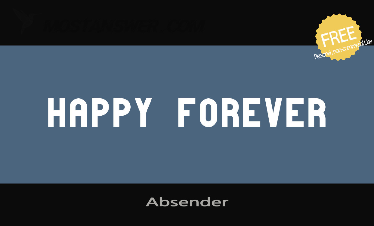Absender1 Font by Nick Polifroni | mostfont.com