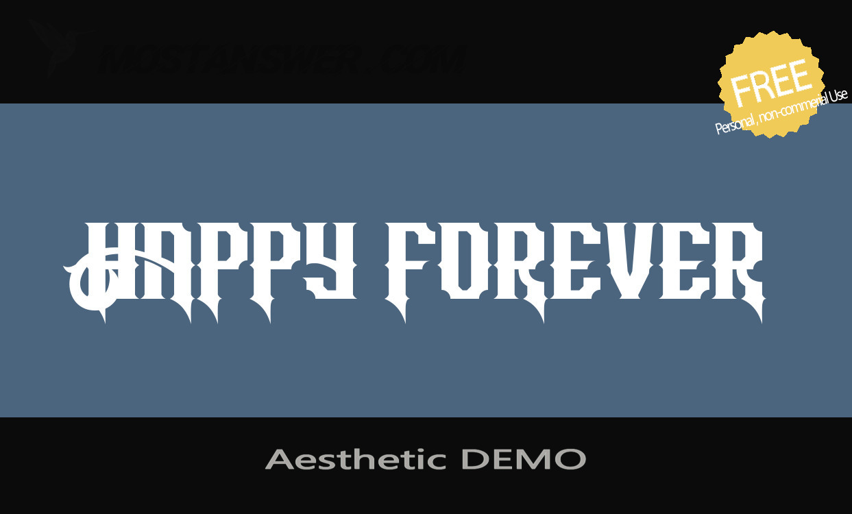 「Aesthetic DEMO」字体效果欣赏 | 最新字体文件免费下载 | mostfont.com