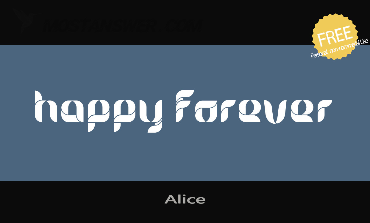 Alice Font by Benoît Sjöholm | mostfont.com