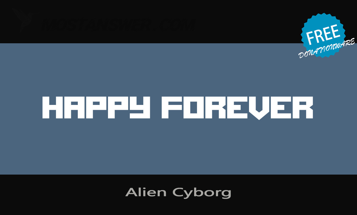 Alien Cyborg Font by Darrell Flood | mostfont.com