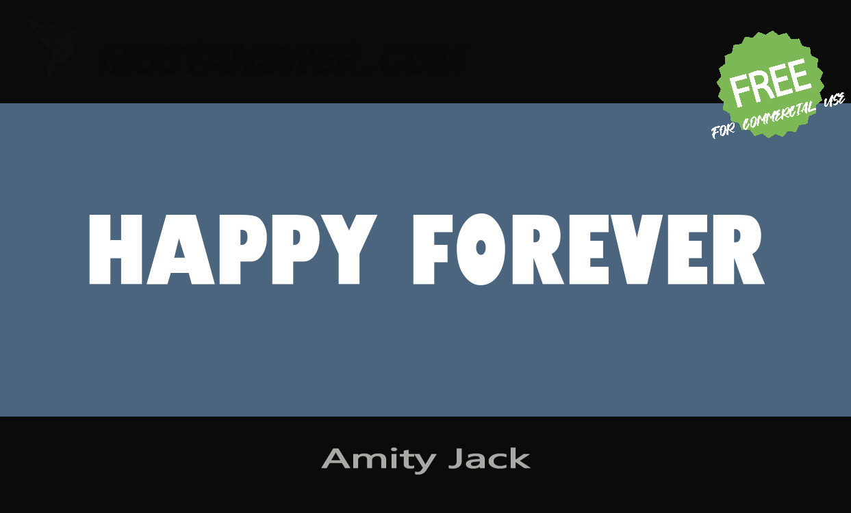 Amity Jack Font by AJ Paglia | mostfont.com