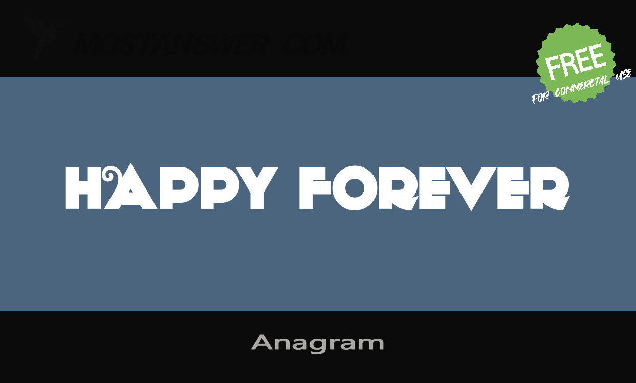 ANAGRAM Font by Nick's Fonts | mostfont.com