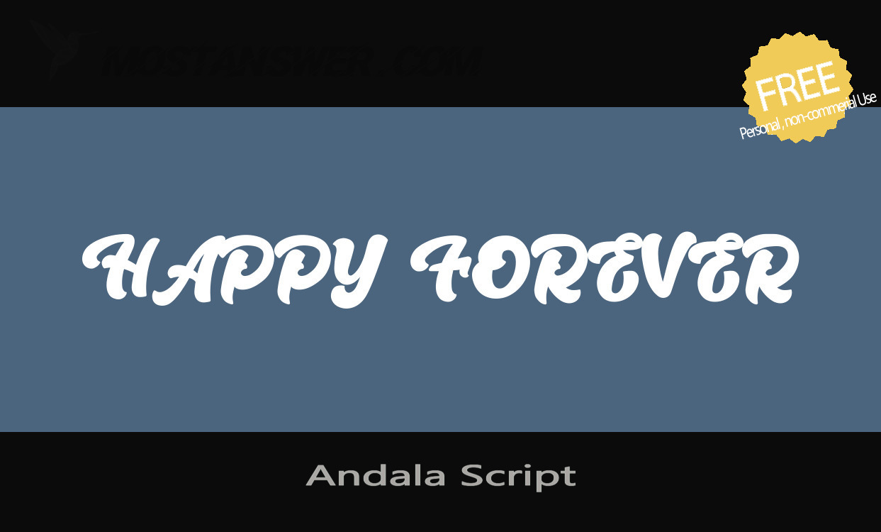 Andala Script Font by Auratype | mostfont.com