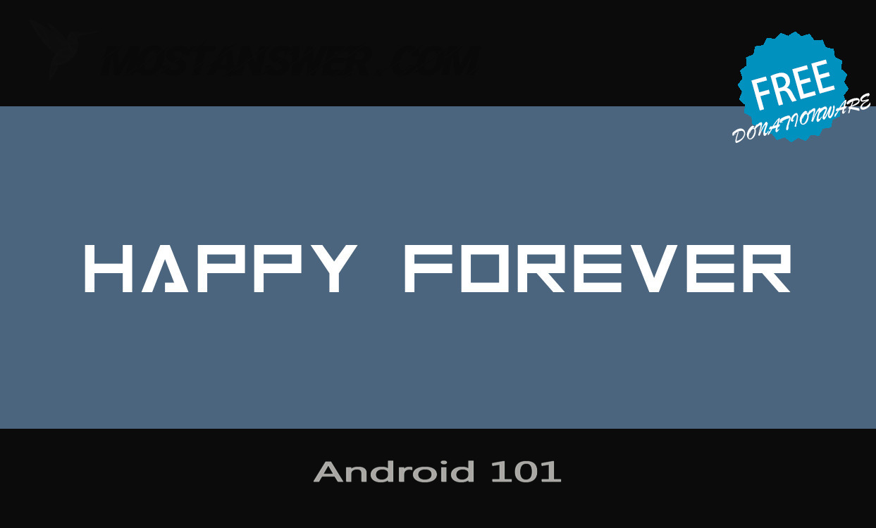 Android 101 Font by Darrell Flood | mostfont.com