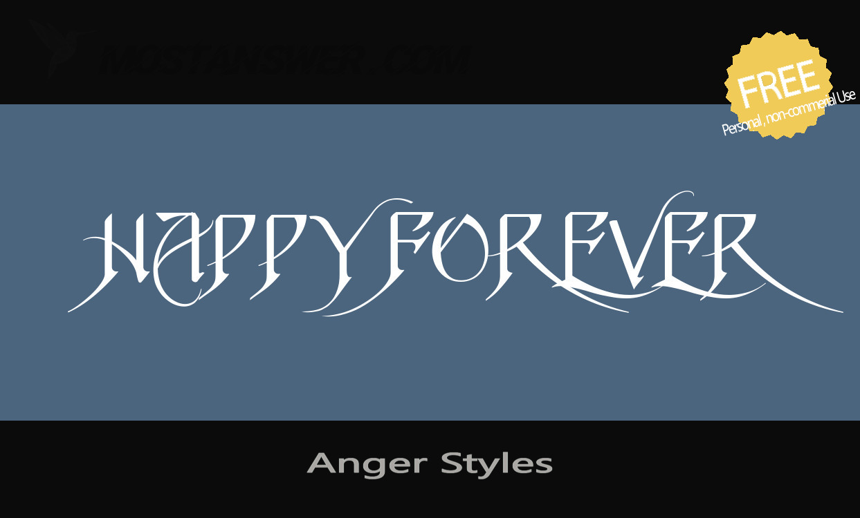AngerStyles Font by Omaikraf Studio | mostfont.com