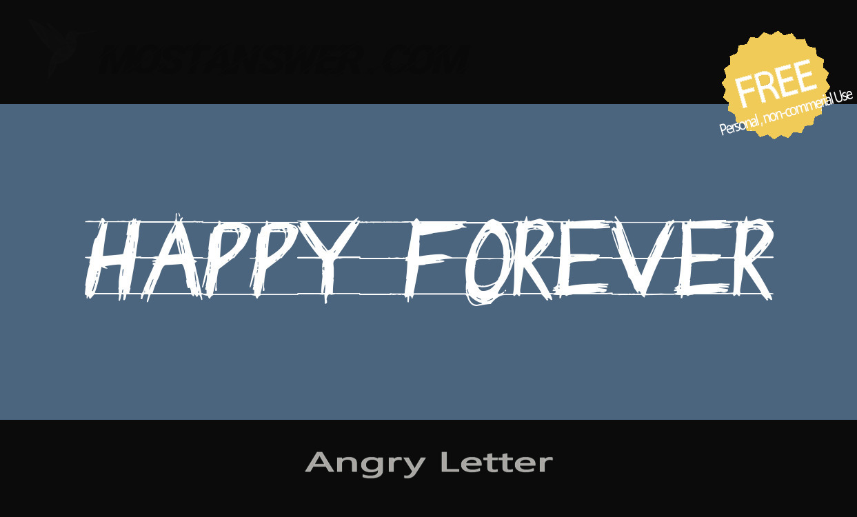Angry Letter Font by Jayde Garrow | mostfont.com