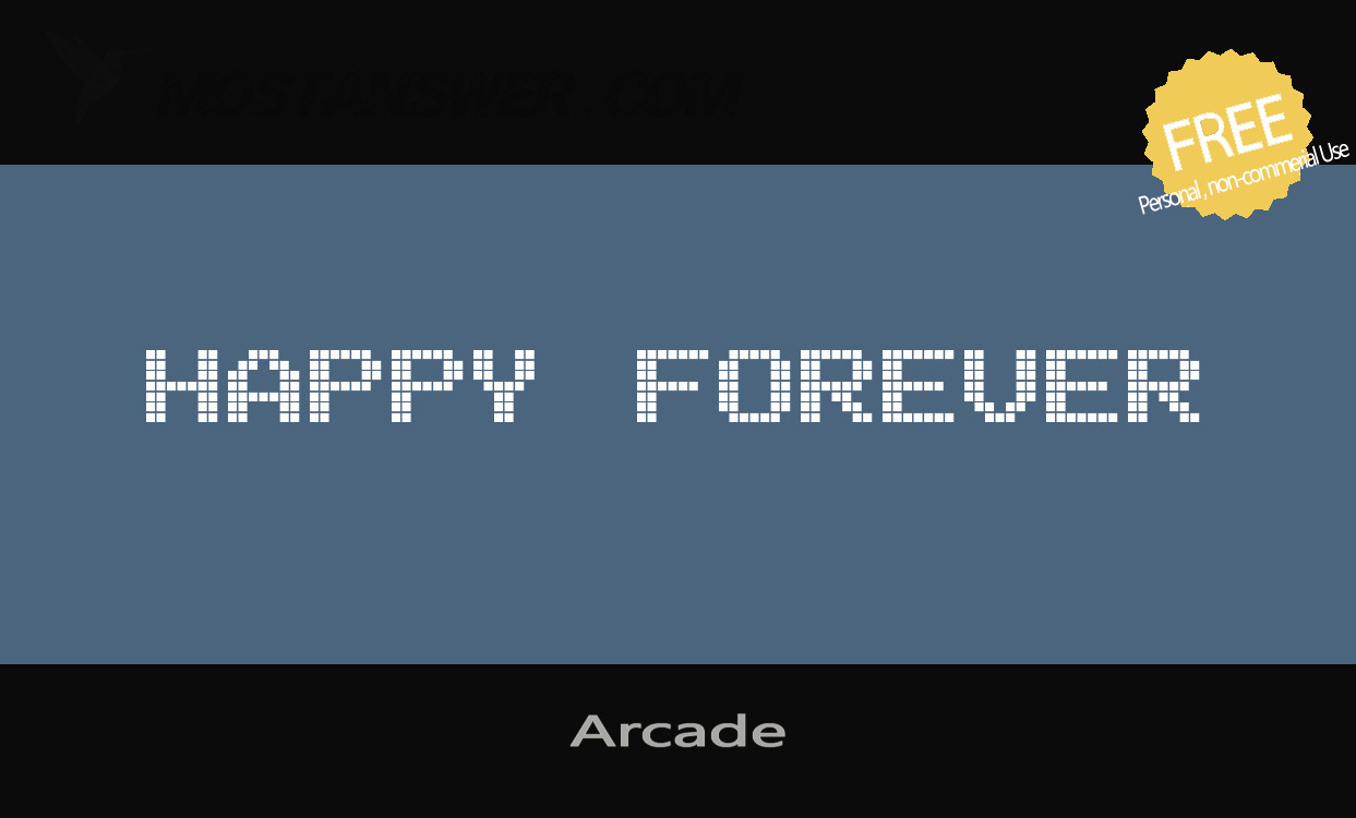 ARCADE Font by Pizzadude | mostfont.com