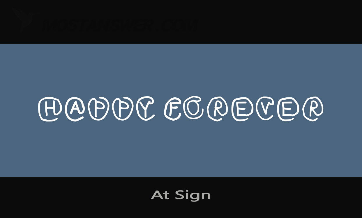 AtSign Regular Font by JLH Fonts | mostfont.com