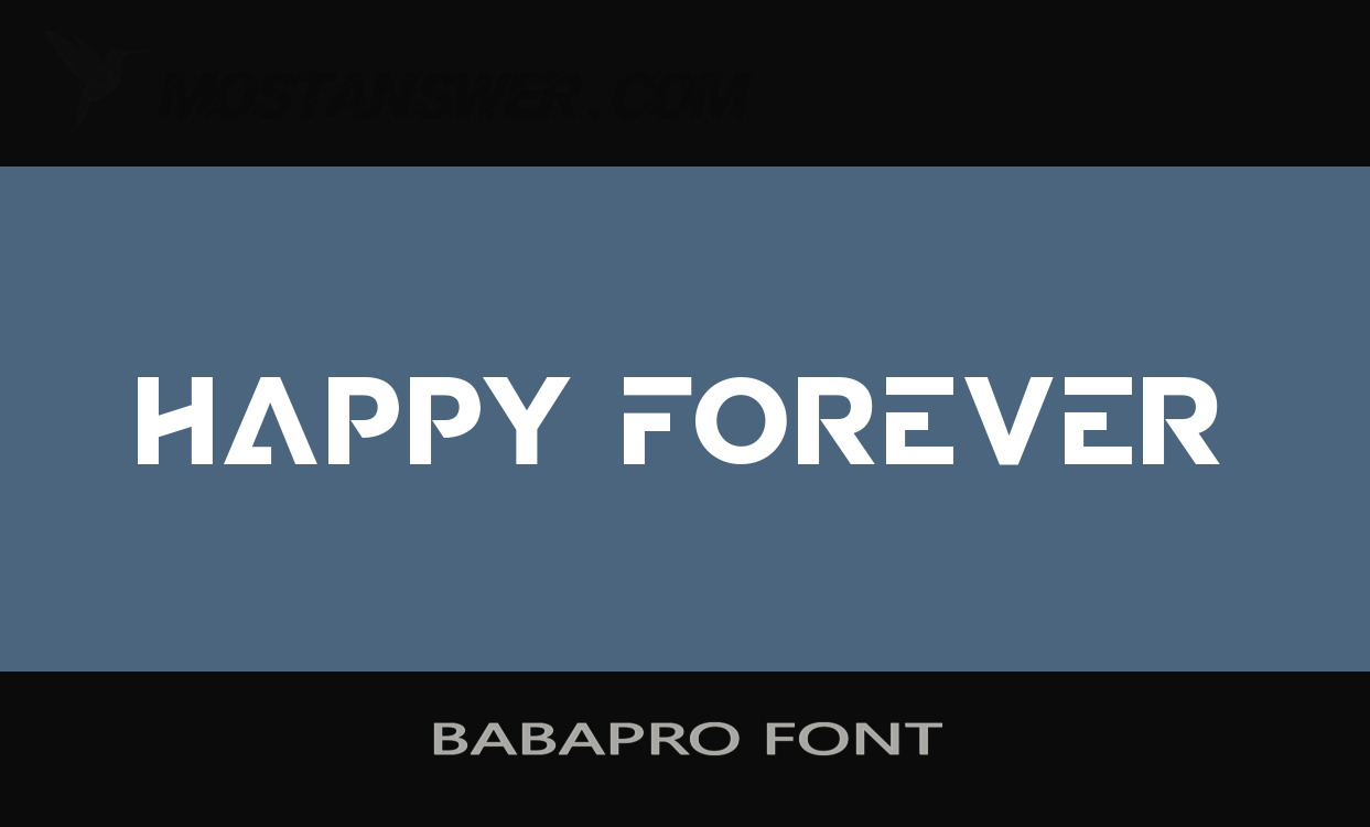 「BABAPRO FONT」字体排版样式 & 字体文件免费下载 | mostfont.com