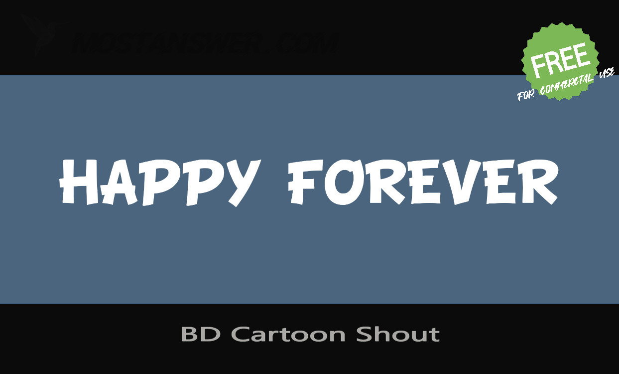 BDCartoonShout Font by | mostfont.com