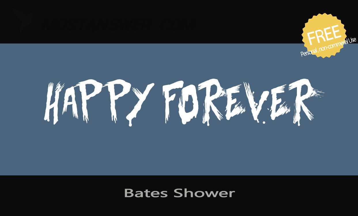 Bates Shower Font by imagex | mostfont.com