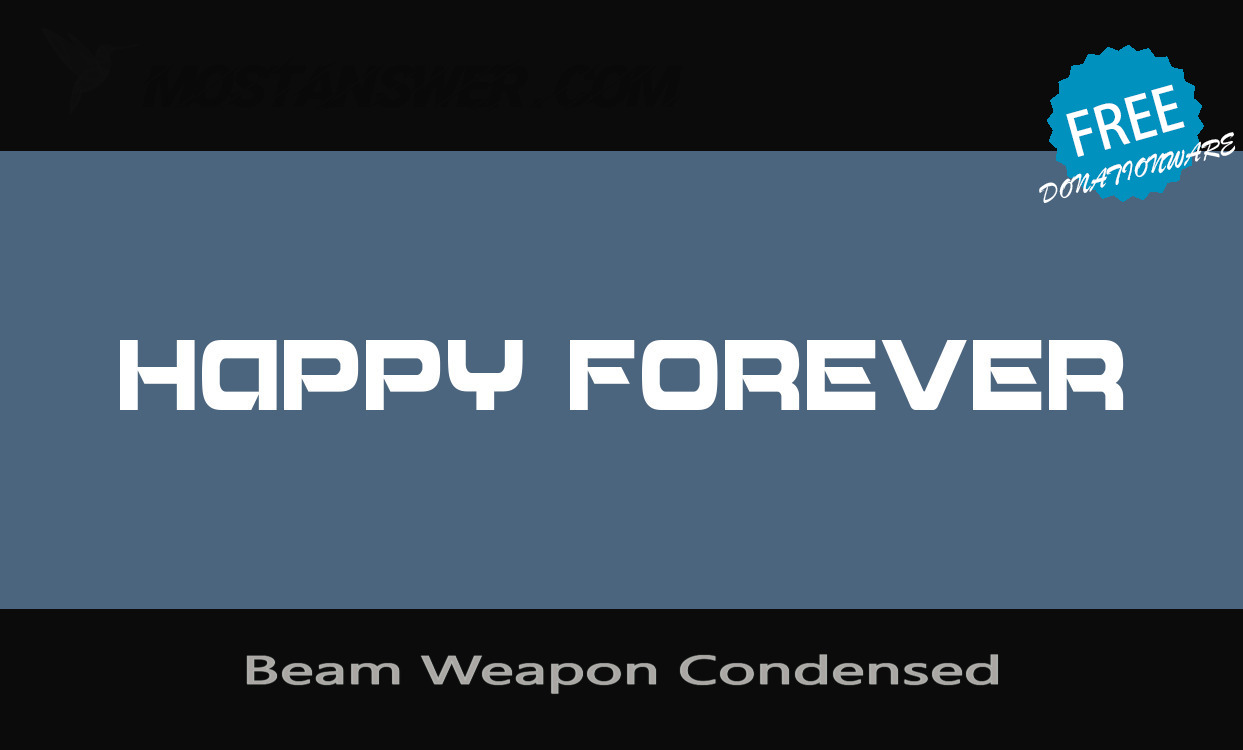 Beamweaponcond Font by Iconian Fonts | mostfont.com