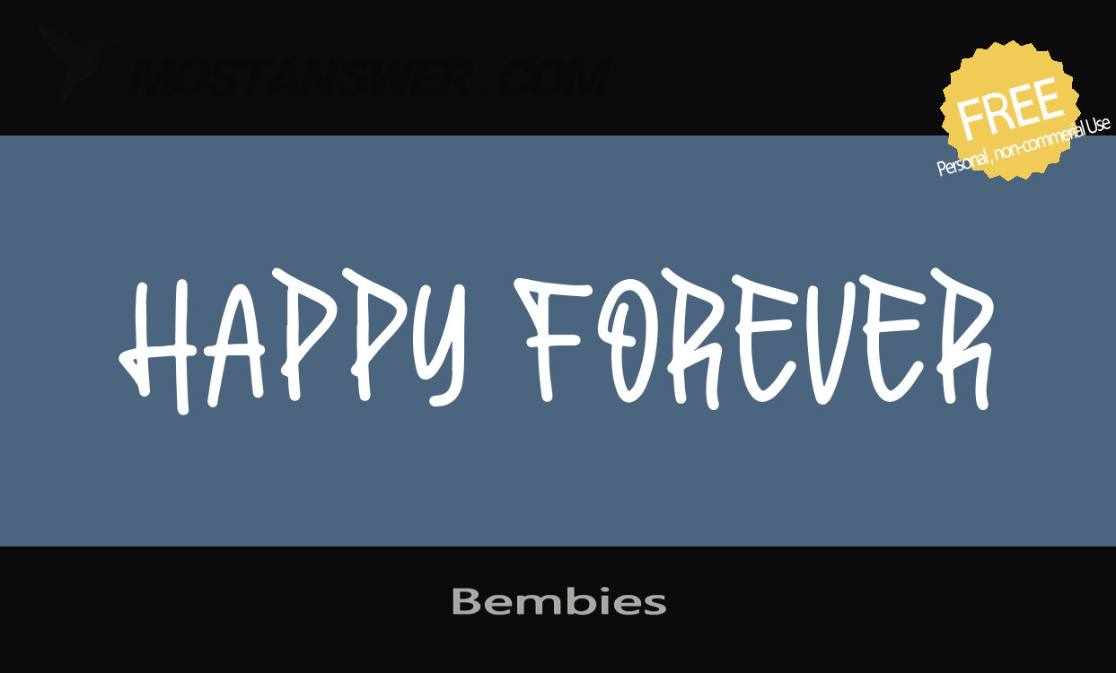 Bembies Font by Bangkit Tri Setiadi | mostfont.com