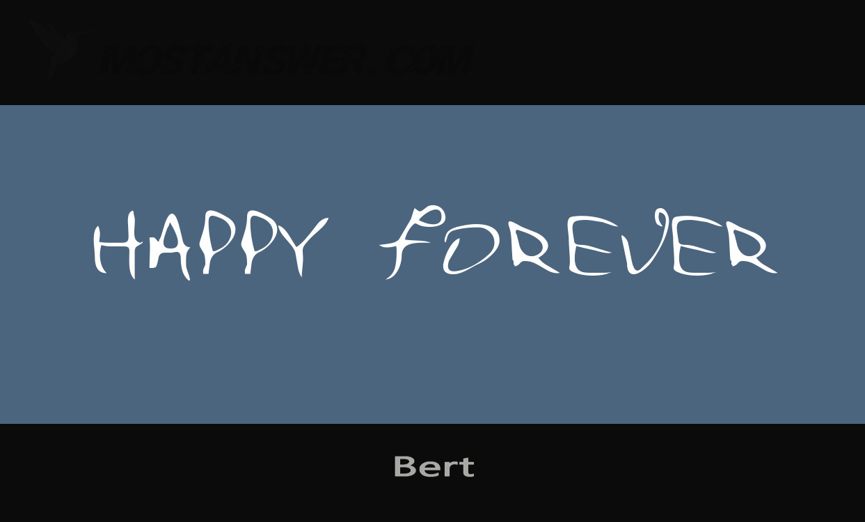BERT Font by | mostfont.com