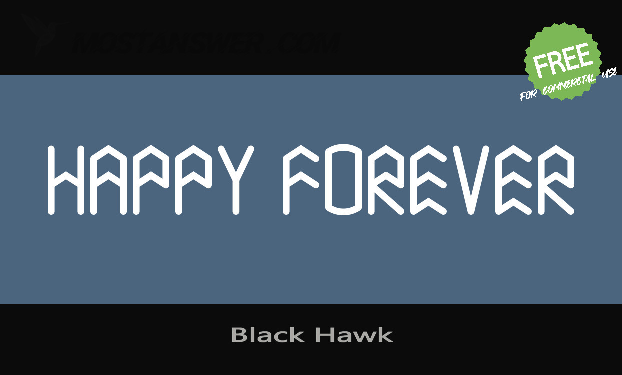 Black Hawk Font Typographic Design | mostfont.com