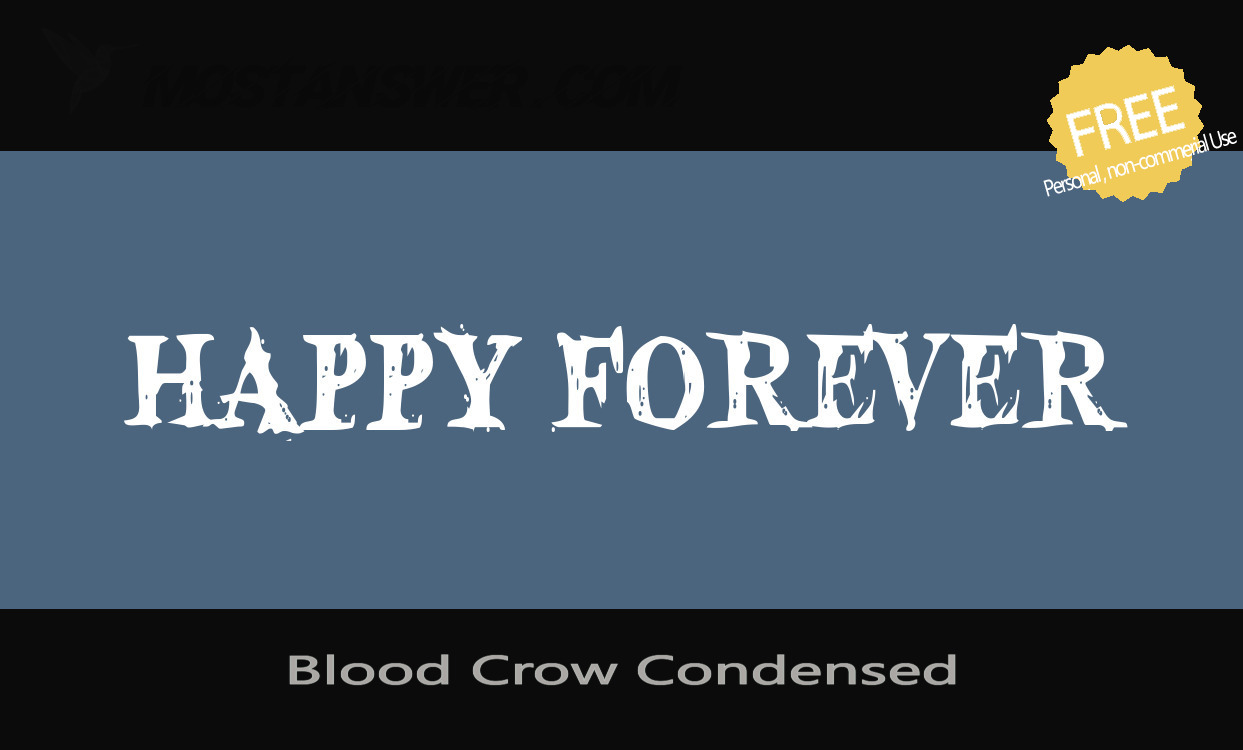 Bloodcrowc Font by Iconian Fonts | mostfont.com