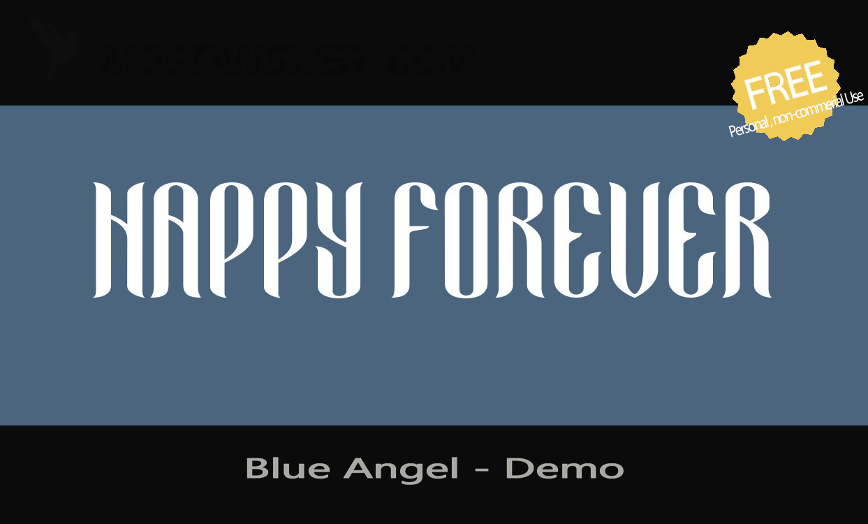 Blue Angel Demo Font By