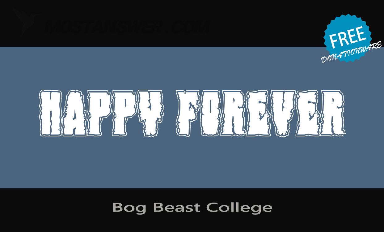 Bogbeastcollege Font by Iconian Fonts | mostfont.com