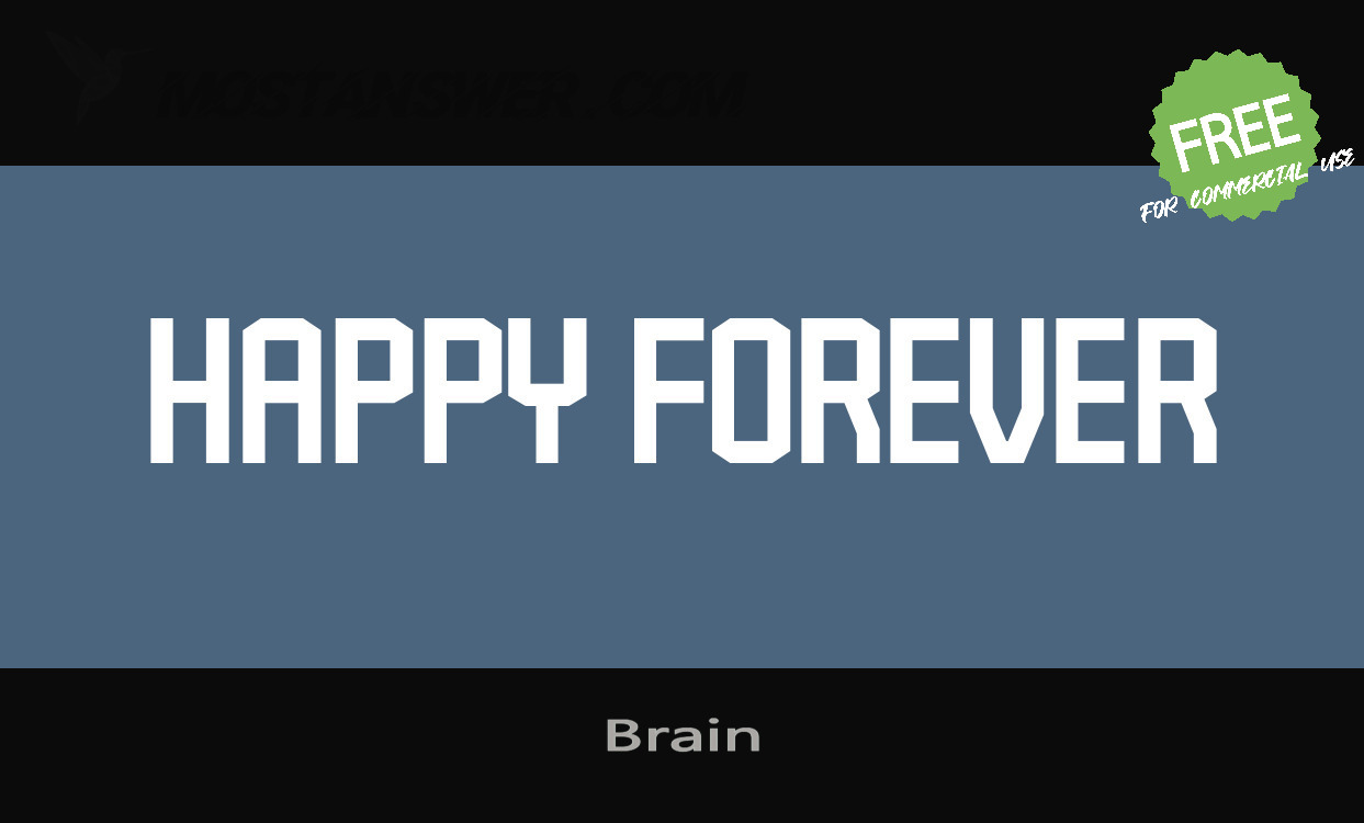 Brain Font by Vladimir Nikolic | mostfont.com