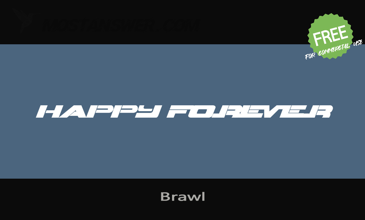 Brawl Font Typographic Design | mostfont.com