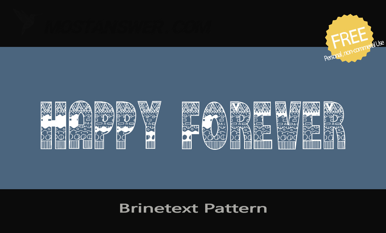Brinetext Pattern Font by Skyhaven Fonts | mostfont.com
