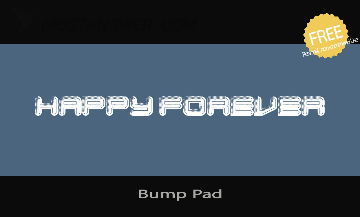 Bump Pad Font by imagex | mostfont.com
