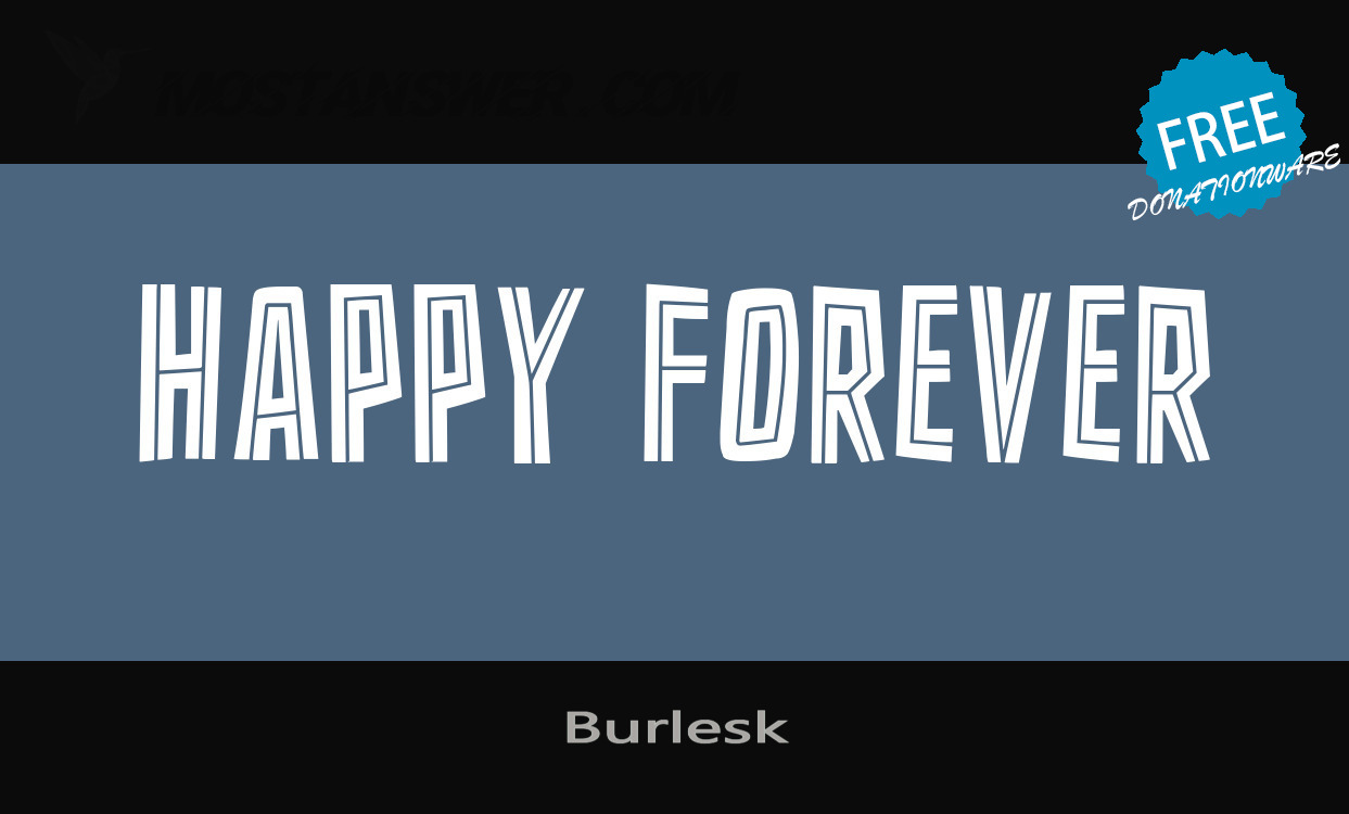 Burlesk Demo Font by Kustomtype | mostfont.com