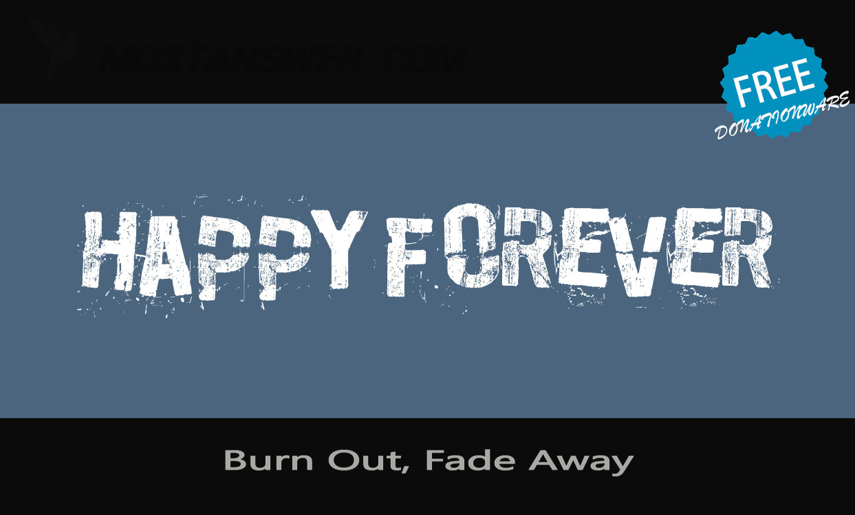 Burn Out, Fade Away Font Typographic Design | mostfont.com