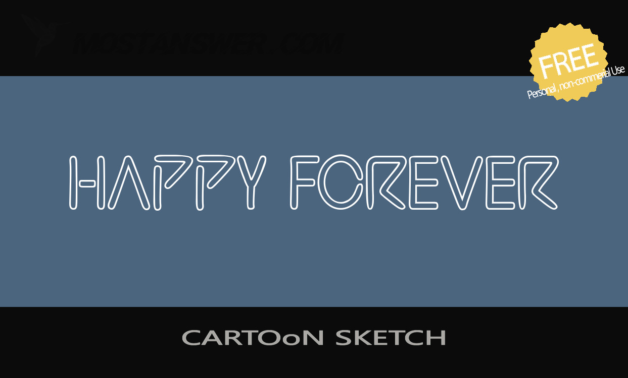 CARTOoN SKETCH Font Typographic Design | mostfont.com