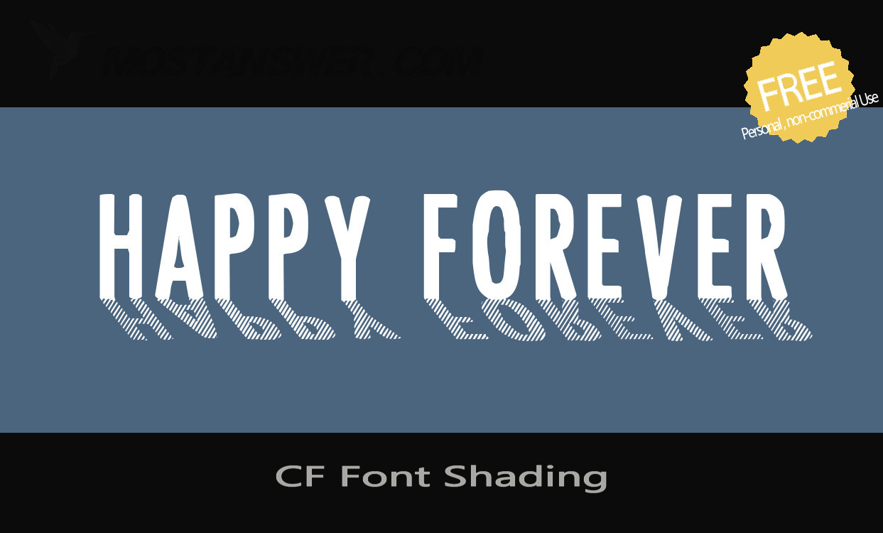 CF Font Shading Font Typographic Design | mostfont.com