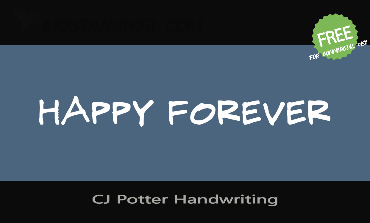 Cj Potter Handwriting Font by C.J. Potter | mostfont.com