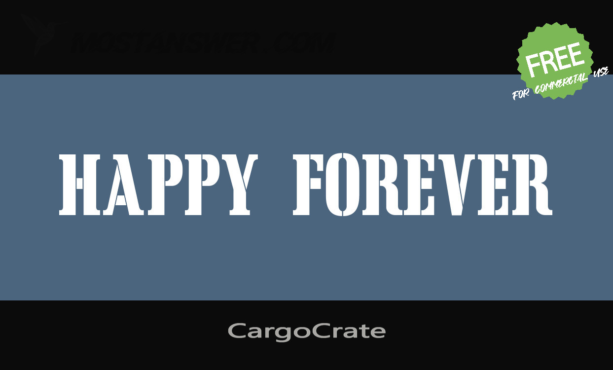 CARGC Font by Mickey Rossi | mostfont.com