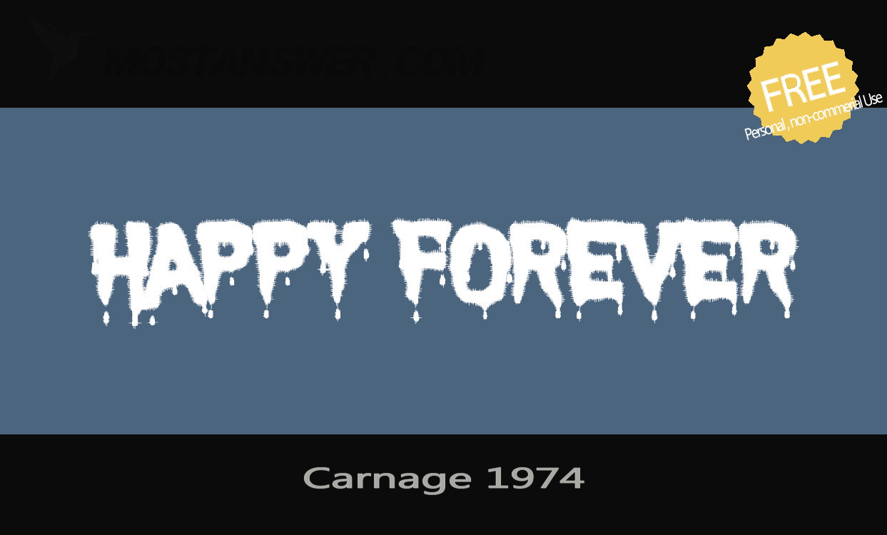 Carnage 1974 Font by Woodcutter | mostfont.com