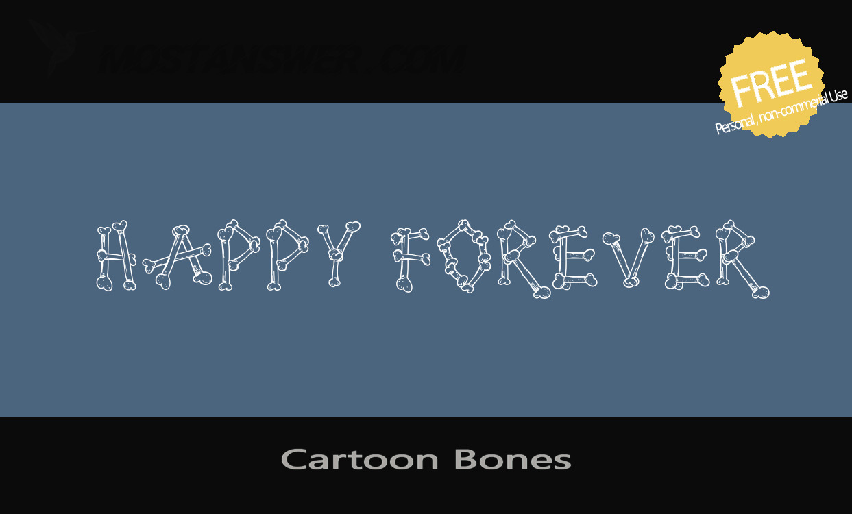 Cartoon Bones Font by Galdino Otten | mostfont.com