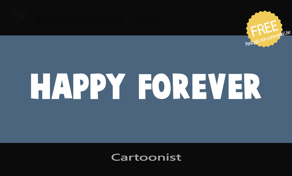 Cartoonistkooky Font by Purdy Design | mostfont.com