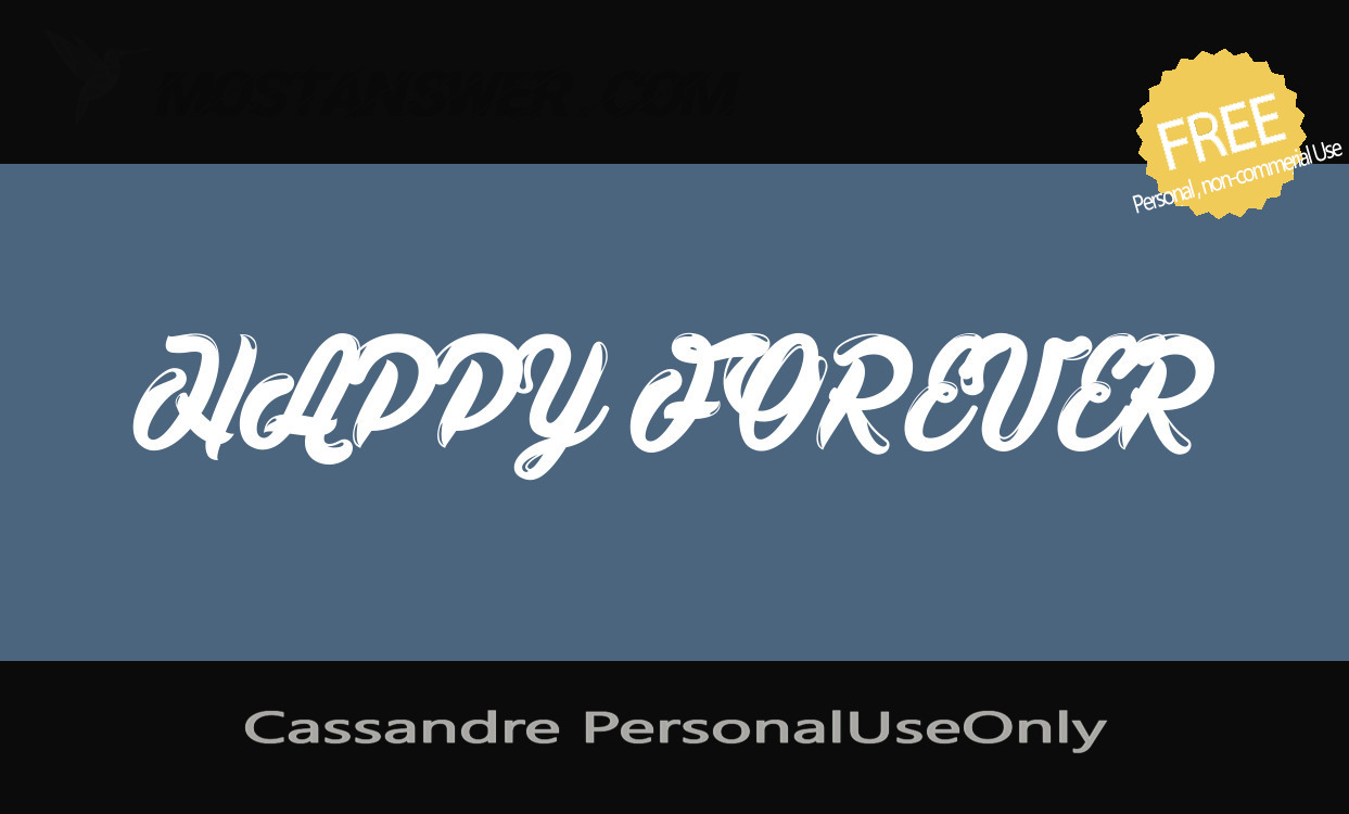 CassandrePersonalUseOnly Font by dcoxy - Greg Medina | mostfont.com