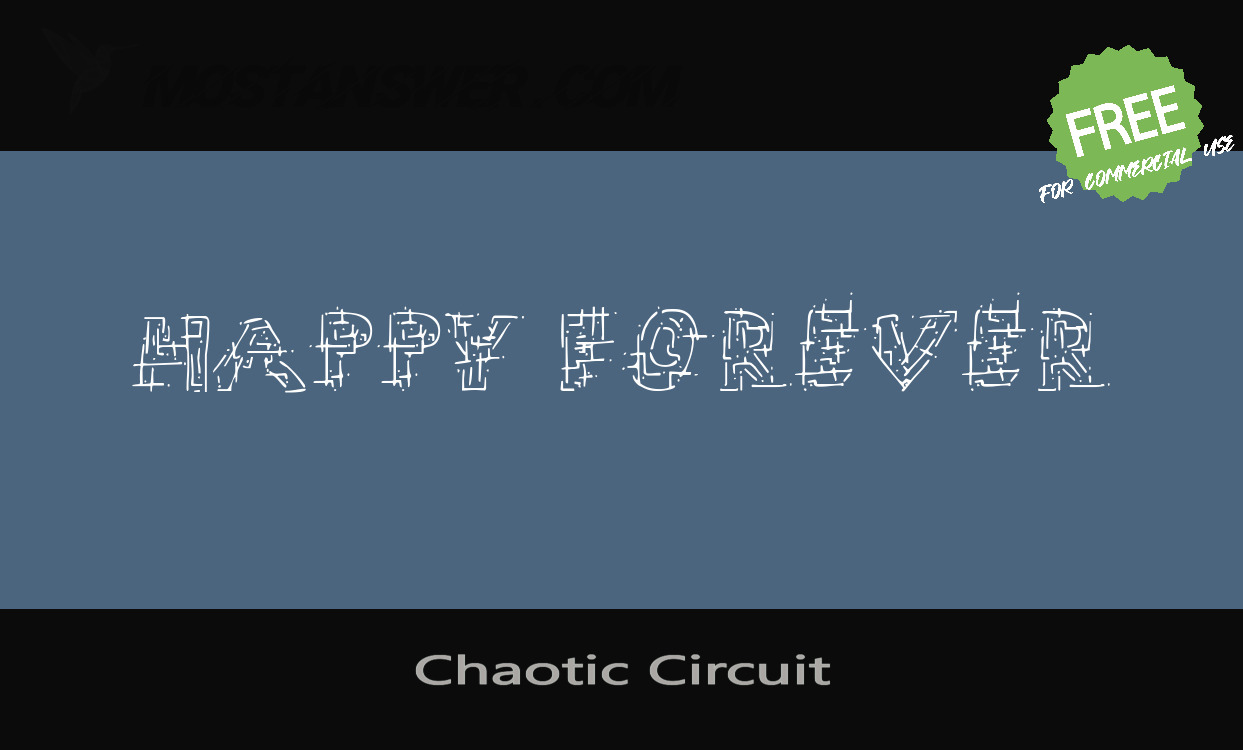 Chaotic Circuit Font Typographic Design | mostfont.com