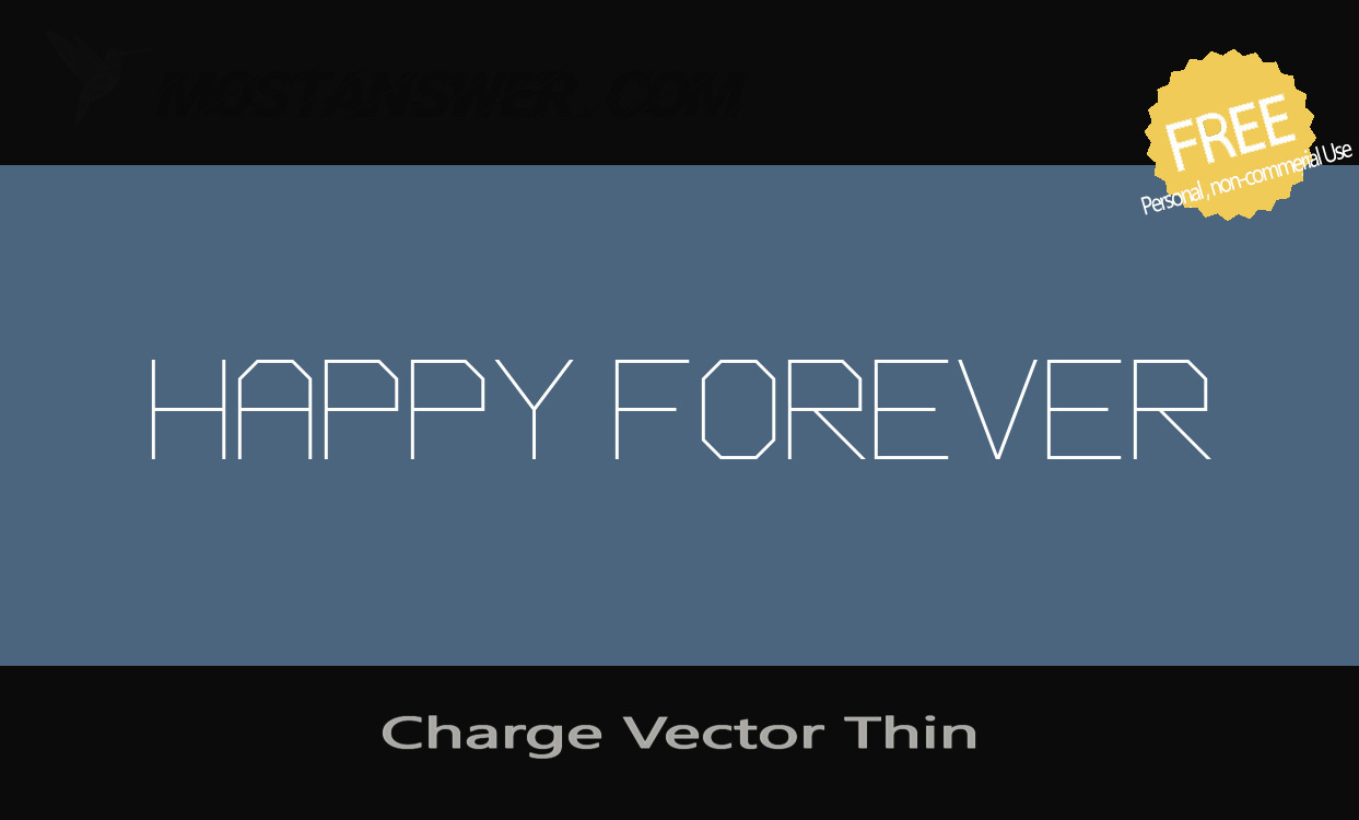 Charge Vector Thin Font by Chequered Ink | mostfont.com